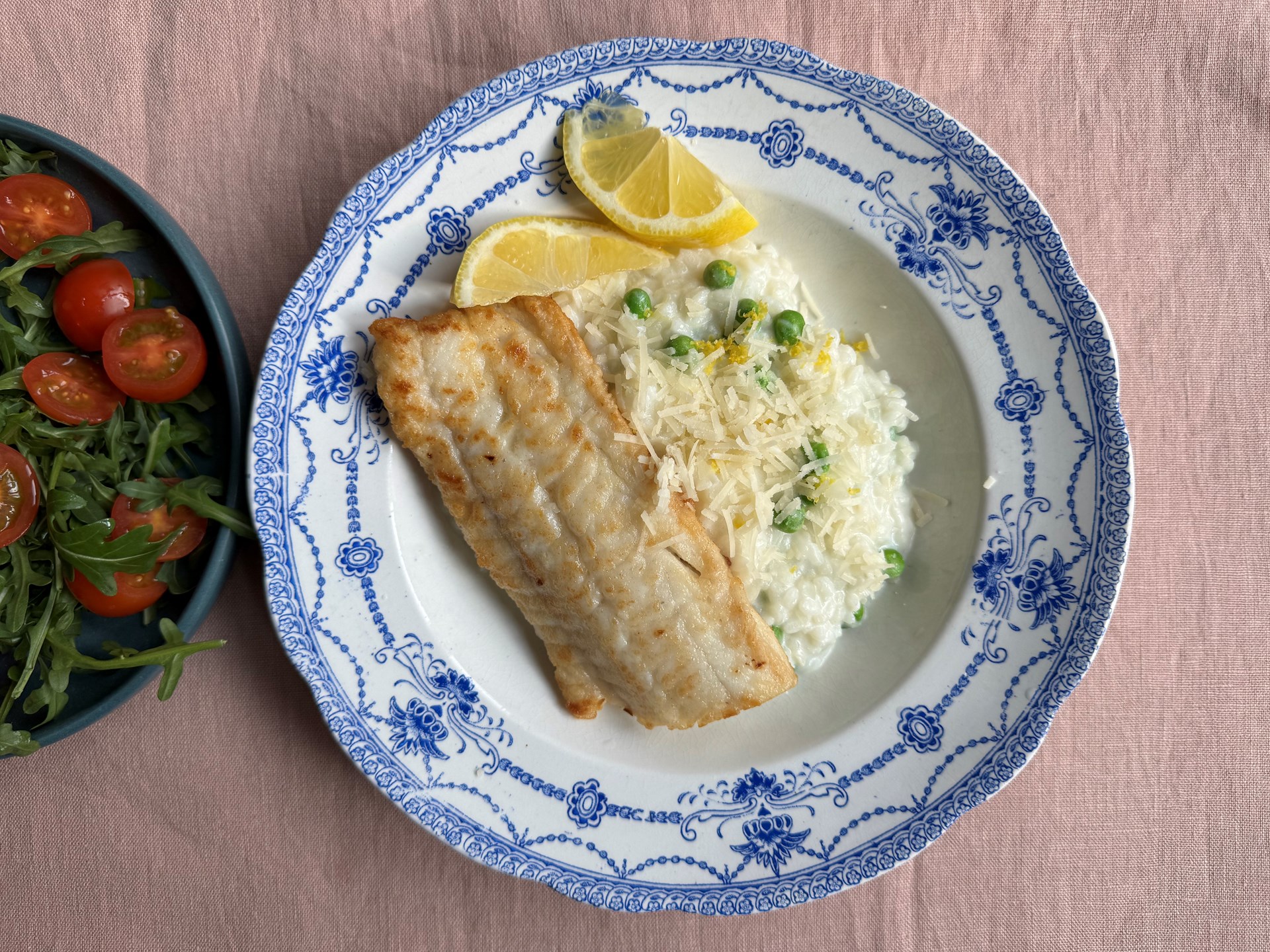 Risotto med ærter, parmesan, ricotta og stegt lange - Opskrift fra ...