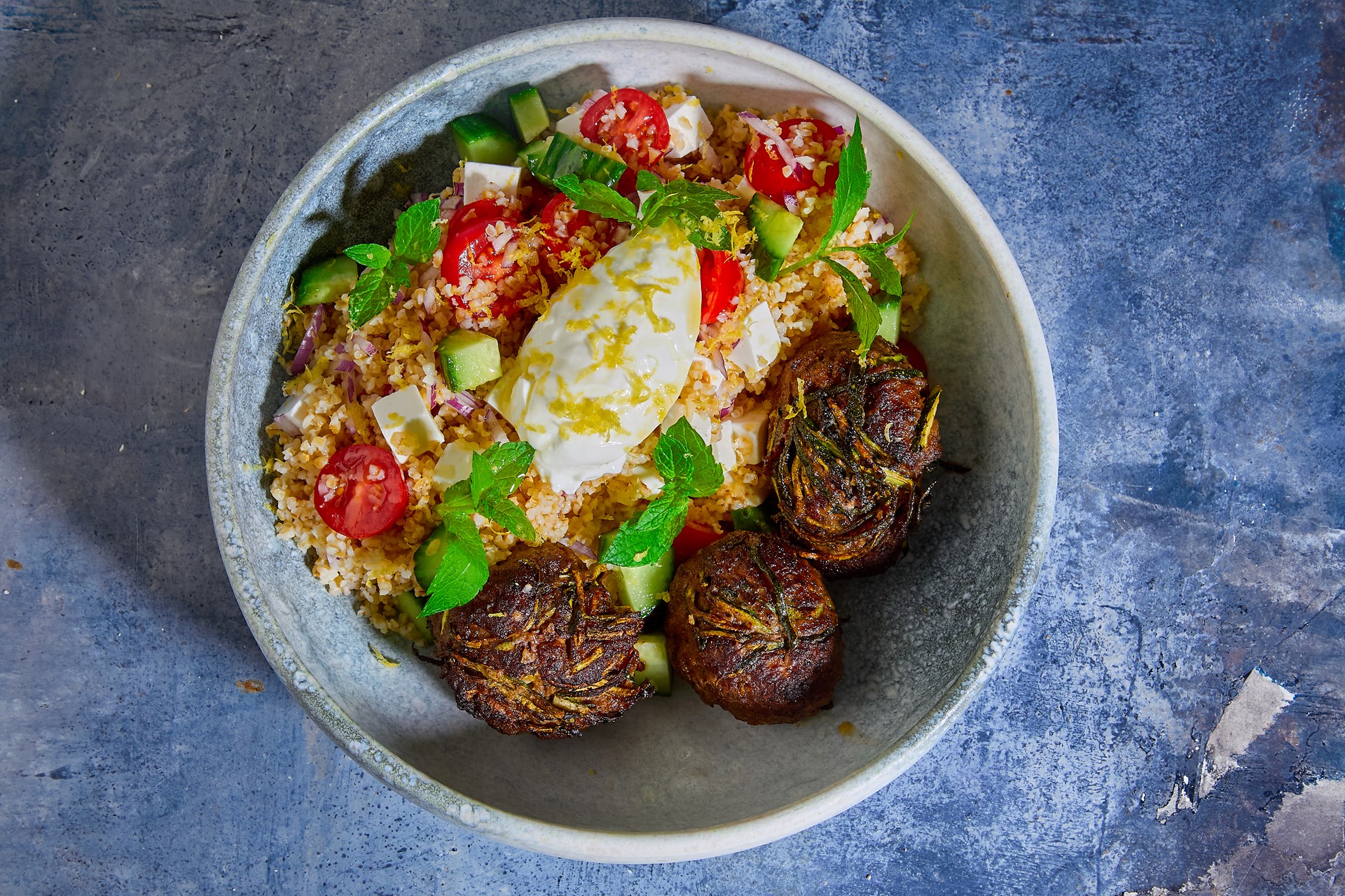 TEAM DK Badmintonspillerens Squashdeller med Tabouleh - Opskrift fra ...