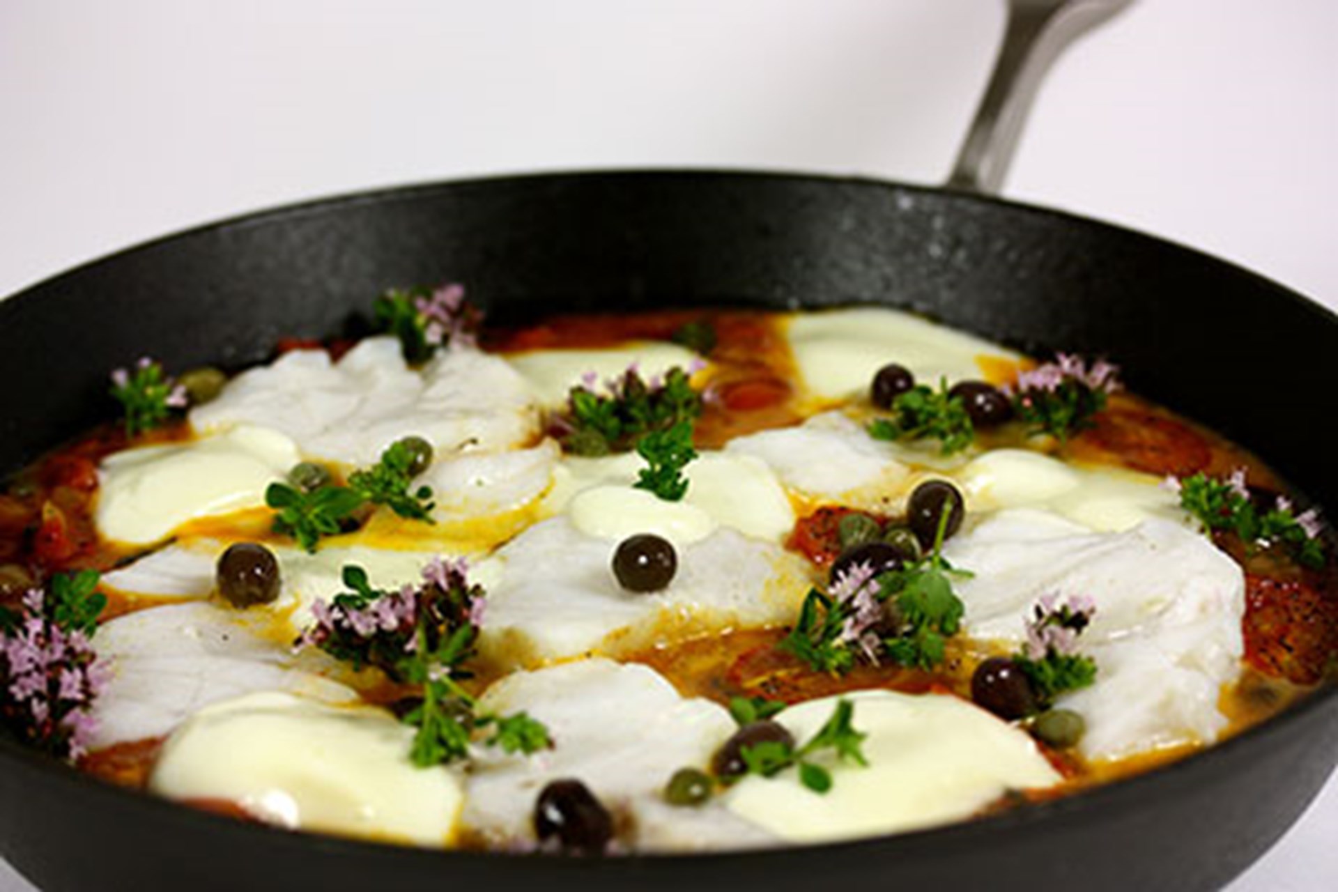 Baccalà (saltet torsk) alla pizzaiola - Opskrift fra Skagenfood.dk