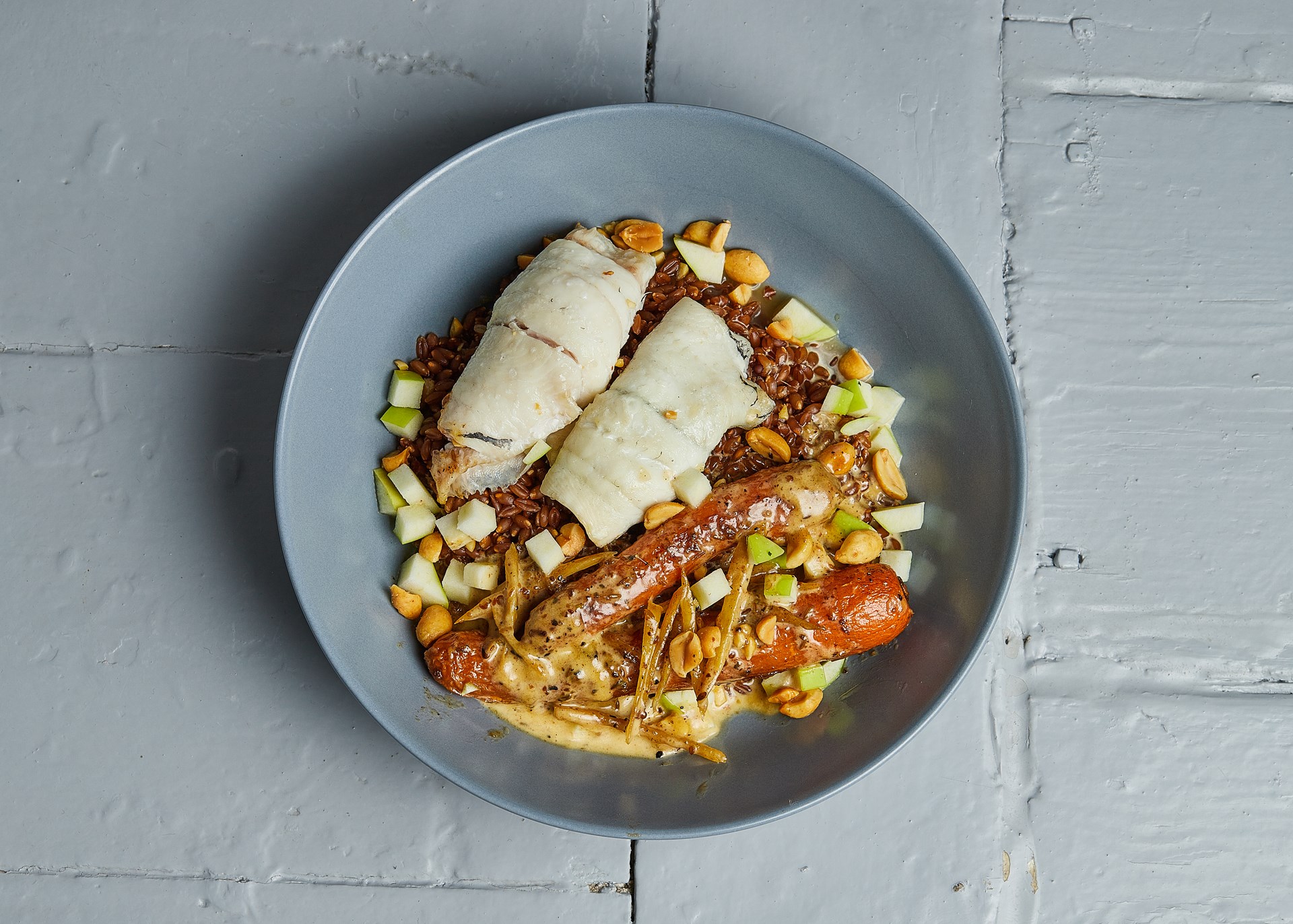 Bagt ising/skærising med stegte gulerødder i indisk curry - Opskrift ... Bagt ising/skærising med stegte gulerødder i indisk curry - Opskrift ...